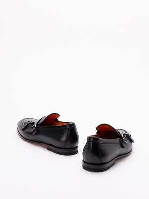 Santoni Monk Strap Loafers In Calf Leather - Multicolor