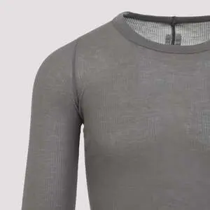 Rick Owens Rib Ls T-shirt - Brown