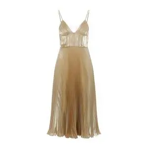 Prada Metallic Pleated Dress - Silver