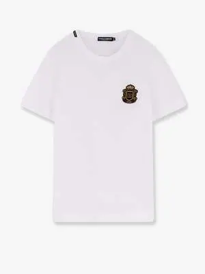 Dolce & Gabbana Cotton T-shirt With Iconic Logo Patch - Multicolor