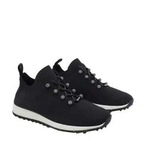 JIMMY CHOO Veles Glittered Fabric Sneakers - Black