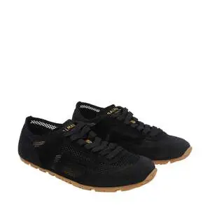 Balmain Racer 45 Suede And Mesh Sneakers - Black