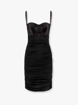 Dolce & Gabbana Viscose Blend Dress With Bra Detail - Multicolor