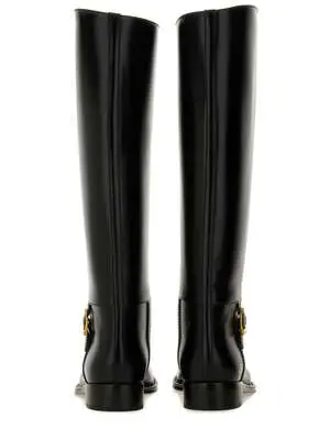 Saint Laurent Knee High Boots - Black