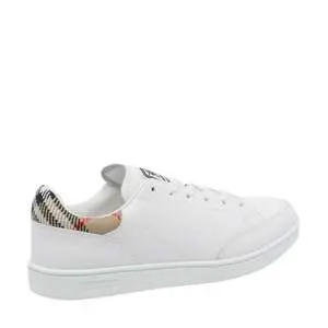 Burberry Leather Lace-up Sneakers With Check Print Detail