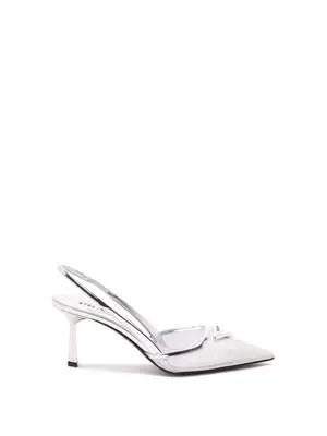 Prada Slingback Pumps With Mesh Toe - Multicolor