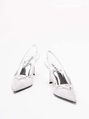 Prada Slingback Pumps With Mesh Toe - Multicolor
