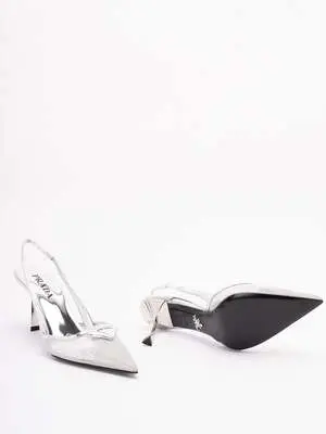 Prada Slingback Pumps With Mesh Toe - Multicolor