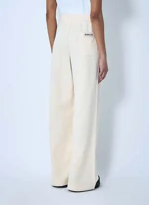 Moncler Cotton Track Pants - Cream