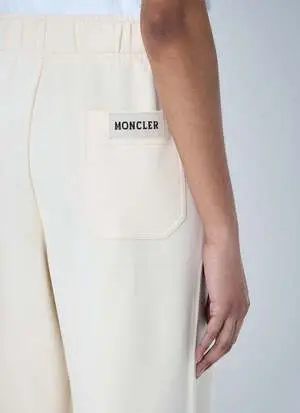Moncler Cotton Track Pants - Cream