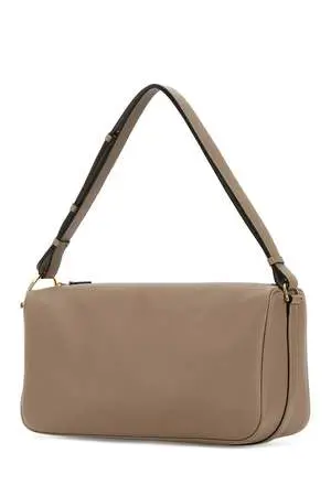 Gucci Half Horsebit Shoulder Bag In Dove Grey Leather