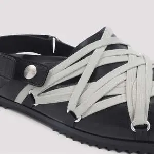 Rick Owens Megalace Granola Mules - Black
