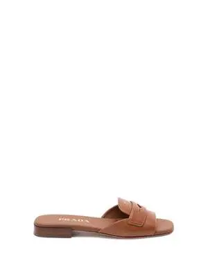 Prada Calfskin Leather Slides - Multicolor