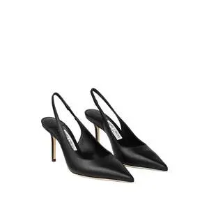 JIMMY CHOO Pointed Toe Slingback Stiletto Heels - Black