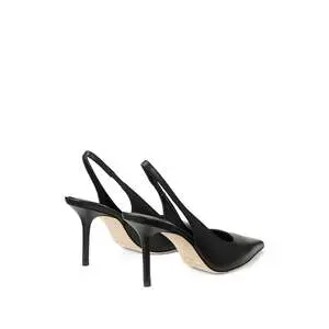 JIMMY CHOO Pointed Toe Slingback Stiletto Heels - Black