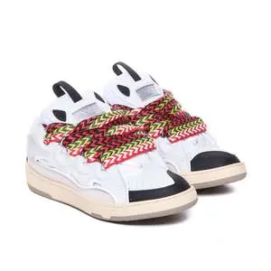 LANVIN Curb Sneakers Low-top With Appliqué And Leather Details