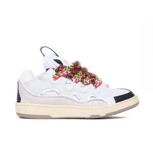 LANVIN Curb Sneakers Low-top With Appliqué And Leather Details - Multicolor
