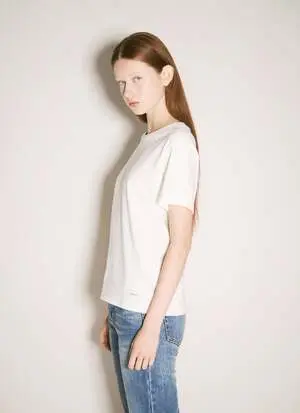 Saint Laurent Classic Cotton Jersey T-shirt With Logo Patch