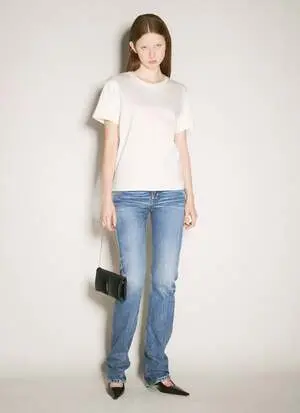 Saint Laurent Classic Cotton Jersey T-shirt With Logo Patch