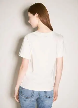 Saint Laurent Classic Cotton Jersey T-shirt With Logo Patch