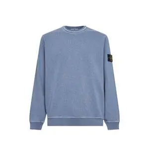 Stone Island Ribbed Crew Neck Long Sleeve Sweatshirt - Blue
