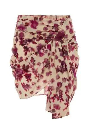 Isabel Marant Étoile ISABEL MARANT Printed Stretch Silk Ovia Mini Skirt Multicolor