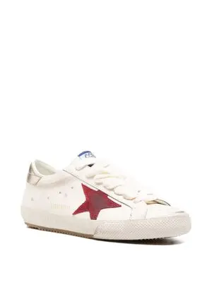 GOLDEN GOOSE Super-star Leather Sneakers With Star Detail - Multicolor