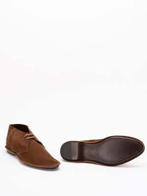 Saint Laurent Calfskin Lace-up Boots