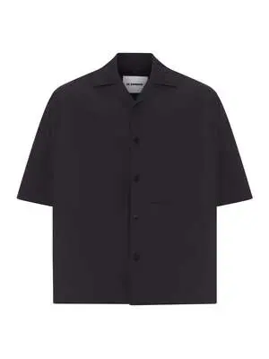 JIL SANDER Oversized Cotton Poplin Shirt - Black