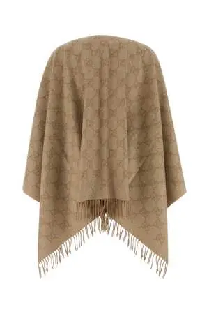Gucci Embroidered Cashmere Blend Cape