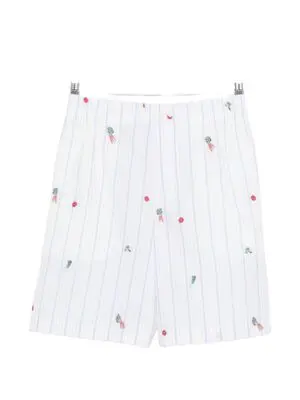 Jacquemus Le Short Calecon Striped Embroidered Shorts - Multicolor
