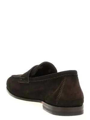 Santoni Suede Loafers - Brown