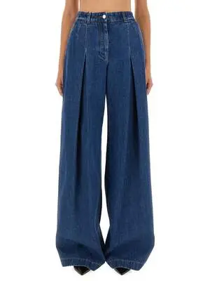 Dolce & Gabbana Wide Leg Denim Pants