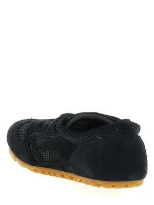 Balmain Racer 45 Suede & Mesh Sneakers - Black