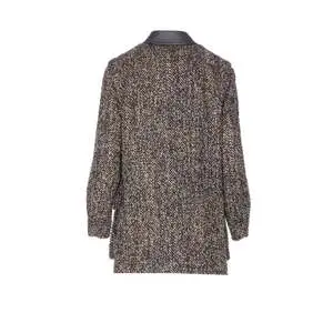 Max Mara Angio Heavy Jacket With Leather Collar