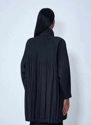Issey Miyake High-neck Pleated Coat