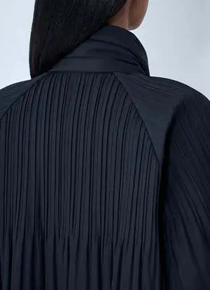 Issey Miyake High-neck Pleated Coat