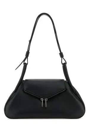 Amina Muaddi Gemini Small Nappa Black Silver Ha Shoulder Bag - Multicolor