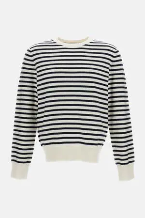 A.p.c. Striped Cotton-blend Crew Neck Sweater - Multicolor