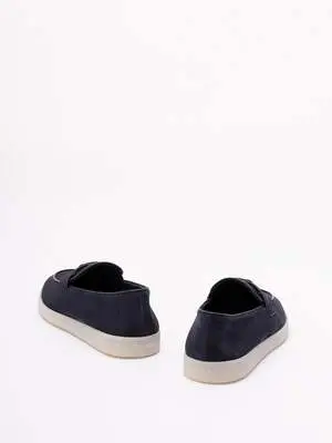 Prada Suede Loafers With Enamel Triangle - Multicolor