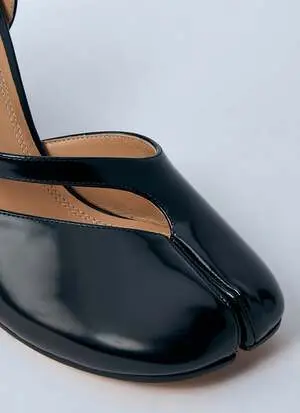 MAISON MARGIELA Patent Leather Tabi Toe Pump Heels With Side Buckle