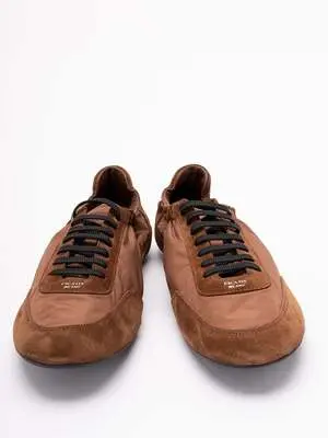 Prada Re-nylon And Suede Sneakers With Vintage Finish - Multicolor