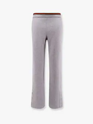 Gucci Cotton Blend Trousers With Web Detail