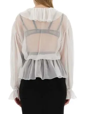 Dolce & Gabbana Chiffon Blouse With Ruffles
