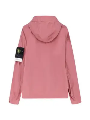 Stone Island Short Parka Coat With Hood And Zip Fastening