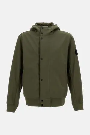 Stone Island Soft Shell Hooded Jacket - Multicolor