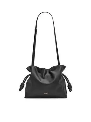 Loewe Medium Flamenco Clutch Bag In Nappa Calfskin - Black