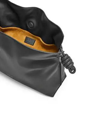 Loewe Medium Flamenco Clutch Bag In Nappa Calfskin - Black