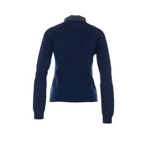 Moncler Quilted Cardigan With Turtleneck And Zip-up Pockets - Blue