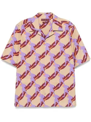 Gucci Twisted Surf On Pop` Print Shirt - Multicolor